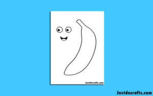 Torn Paper Banana Craft (Free PDF printable template) - Just Do Crafts