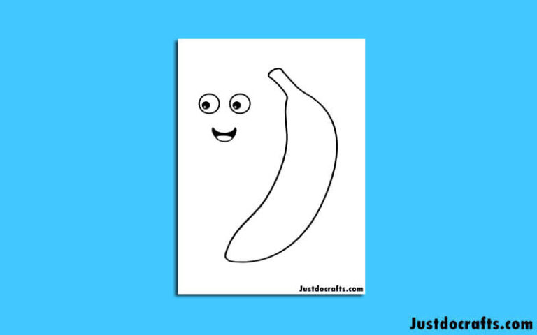 Torn Paper Banana Craft (Free PDF printable template) - Just Do Crafts