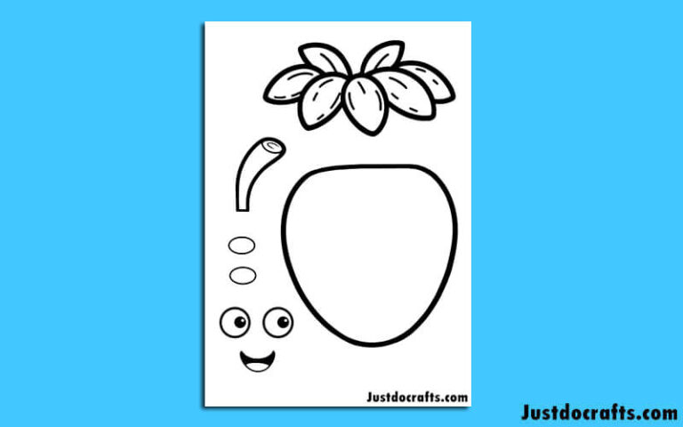 Torn Paper Strawberry Craft (Free PDF printable template) - Just Do Crafts