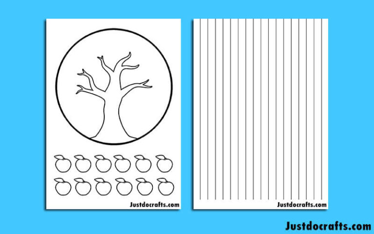 Apple Tree Paper Craft (Free PDF printable template) - Just Do Crafts