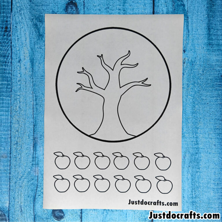 Apple Tree Paper Craft (Free PDF printable template) - Just Do Crafts