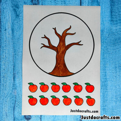 Apple Tree Paper Craft (Free PDF printable template) - Just Do Crafts