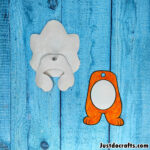 Hanging Paper Cat Craft (Free PDF printable template) - Just Do Crafts