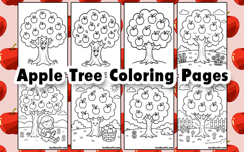 Apple Tree Coloring Pages (Free PDF printable) - Just Do Crafts