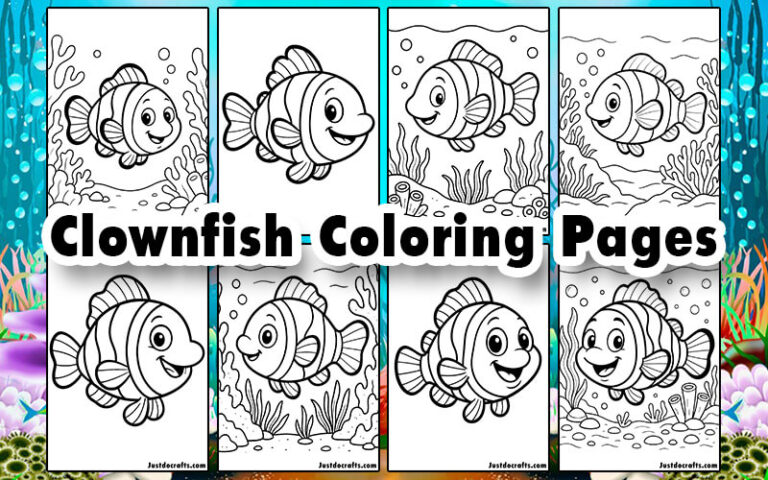 Clownfish Coloring Pages (Free PDF printable) - Just Do Crafts