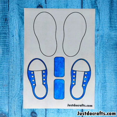 Paper Sneakers Craft with Laces (Free PDF printable template) - Just Do ...