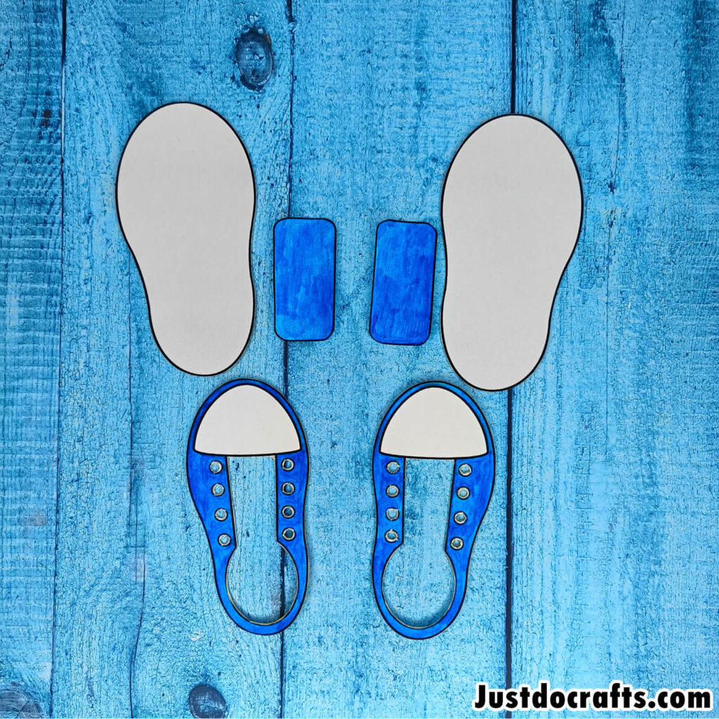 Paper Sneakers Craft with Laces (Free PDF printable template) - Just Do ...
