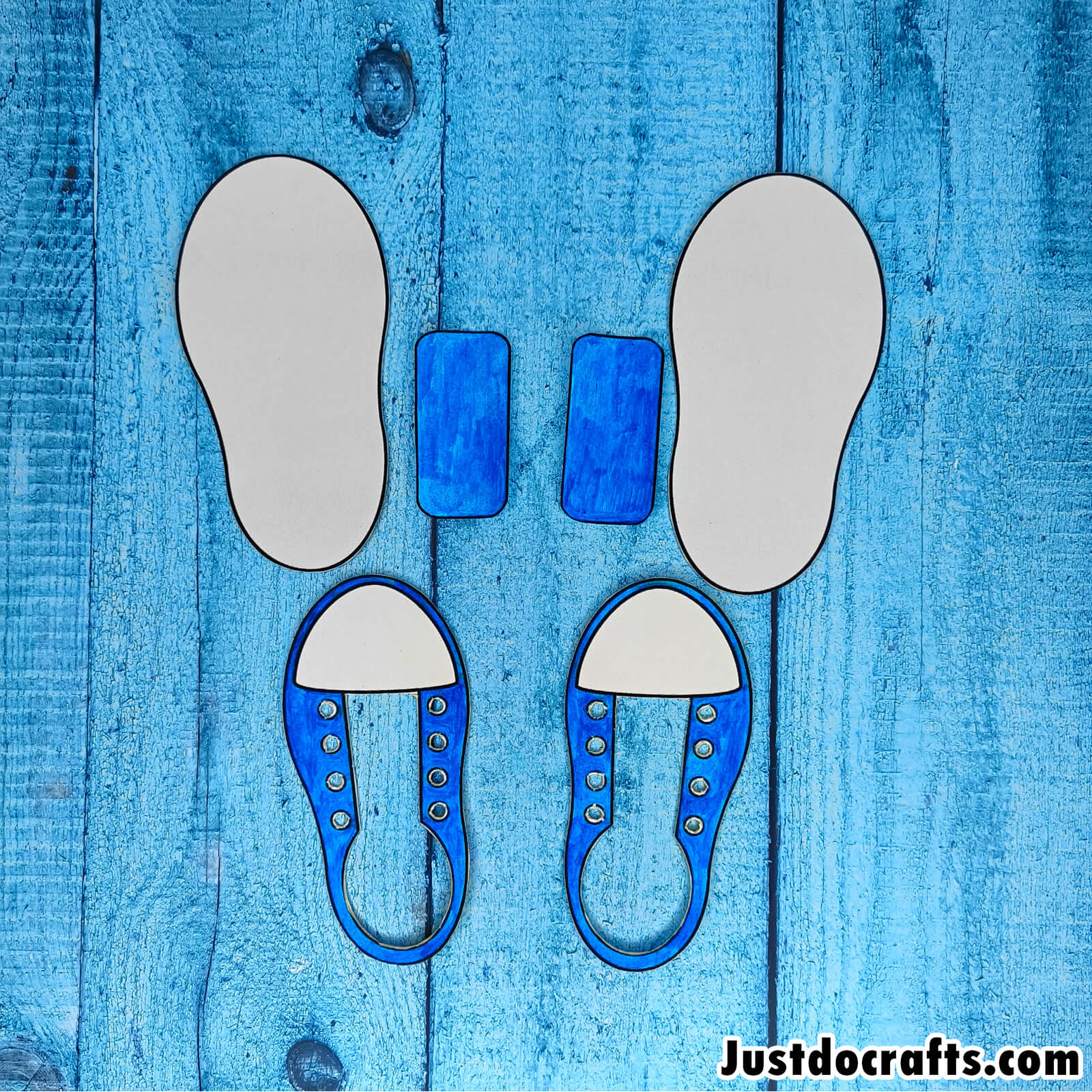Paper Sneakers Craft with Laces (Free PDF printable template) - Just Do ...