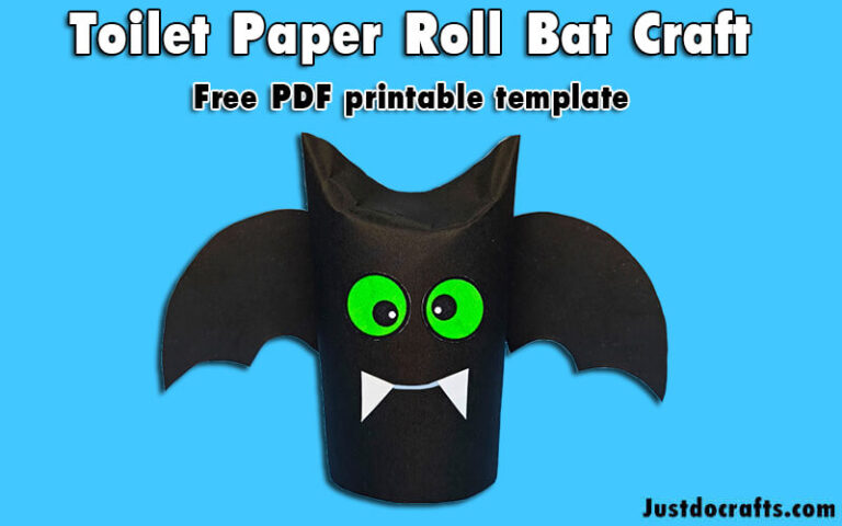 Toilet Paper Roll Bat Craft (Free PDF printable template) - Just Do Crafts