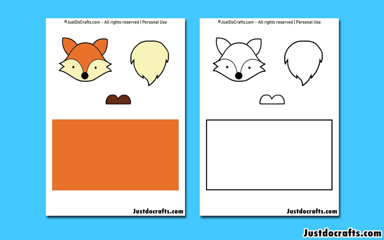 Toilet Paper Roll Fox Fall Leaf Craft (Free PDF printable template ...
