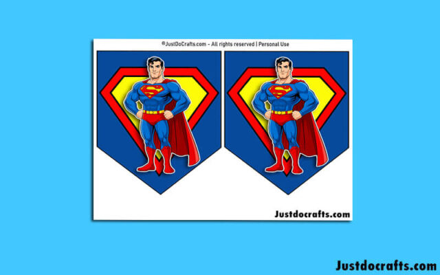 Superman Birthday Banner (Free PDF printable template) - Just Do Crafts