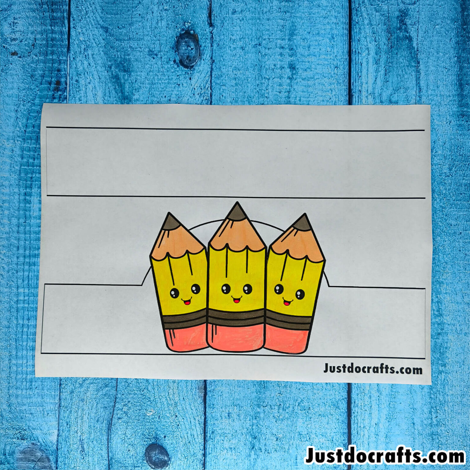Pencil Paper Crown (Free PDF printable template) - Just Do Crafts