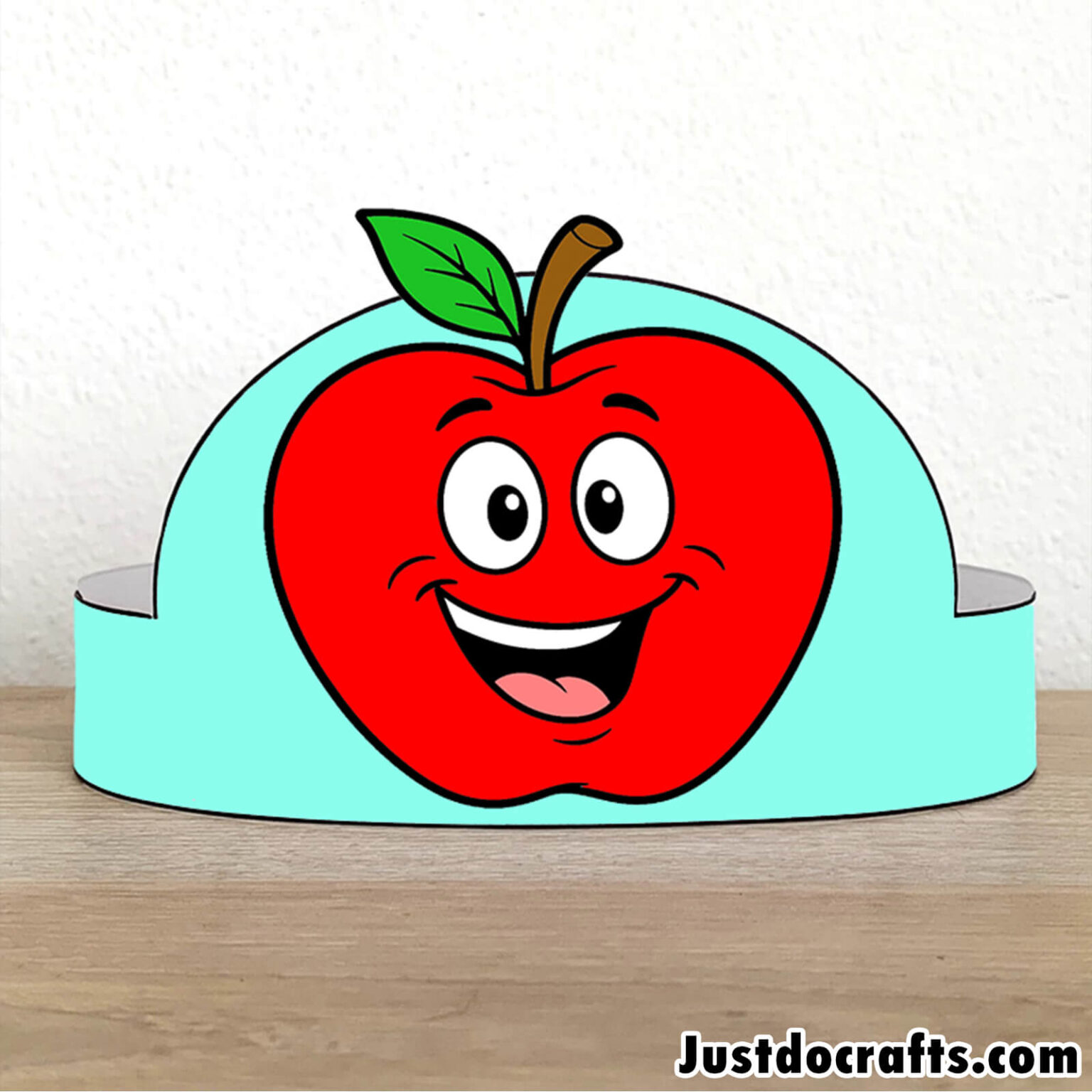 Apple Paper Crown (Free PDF printable template) - Just Do Crafts