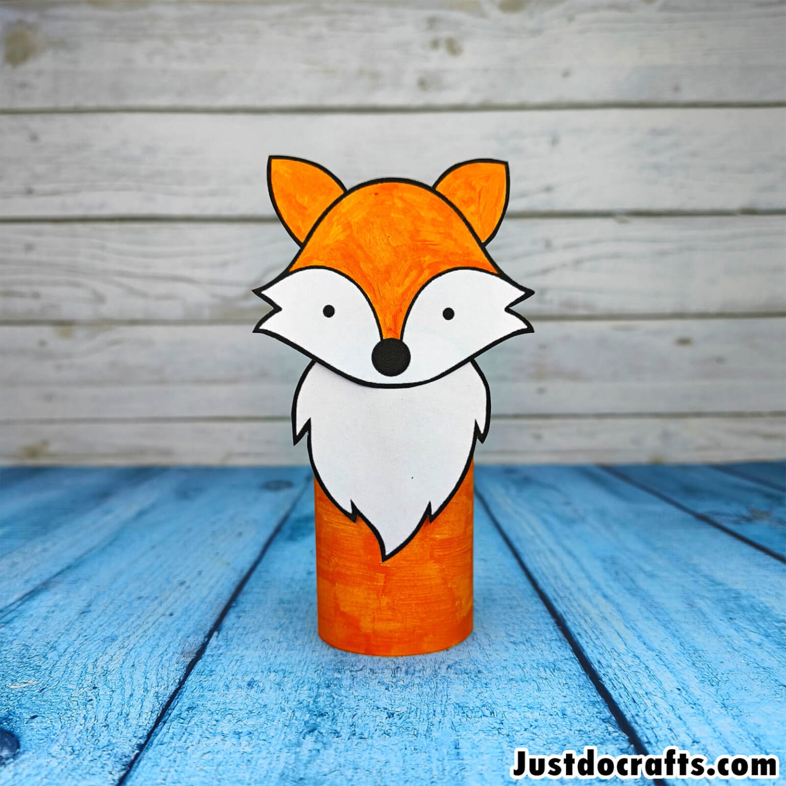 Toilet Paper Roll Fox Fall Leaf Craft (Free PDF printable template ...