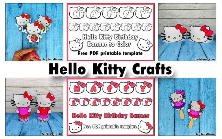 Hello Kitty Crafts and Printables (Free PDF Templates) - Just Do Crafts