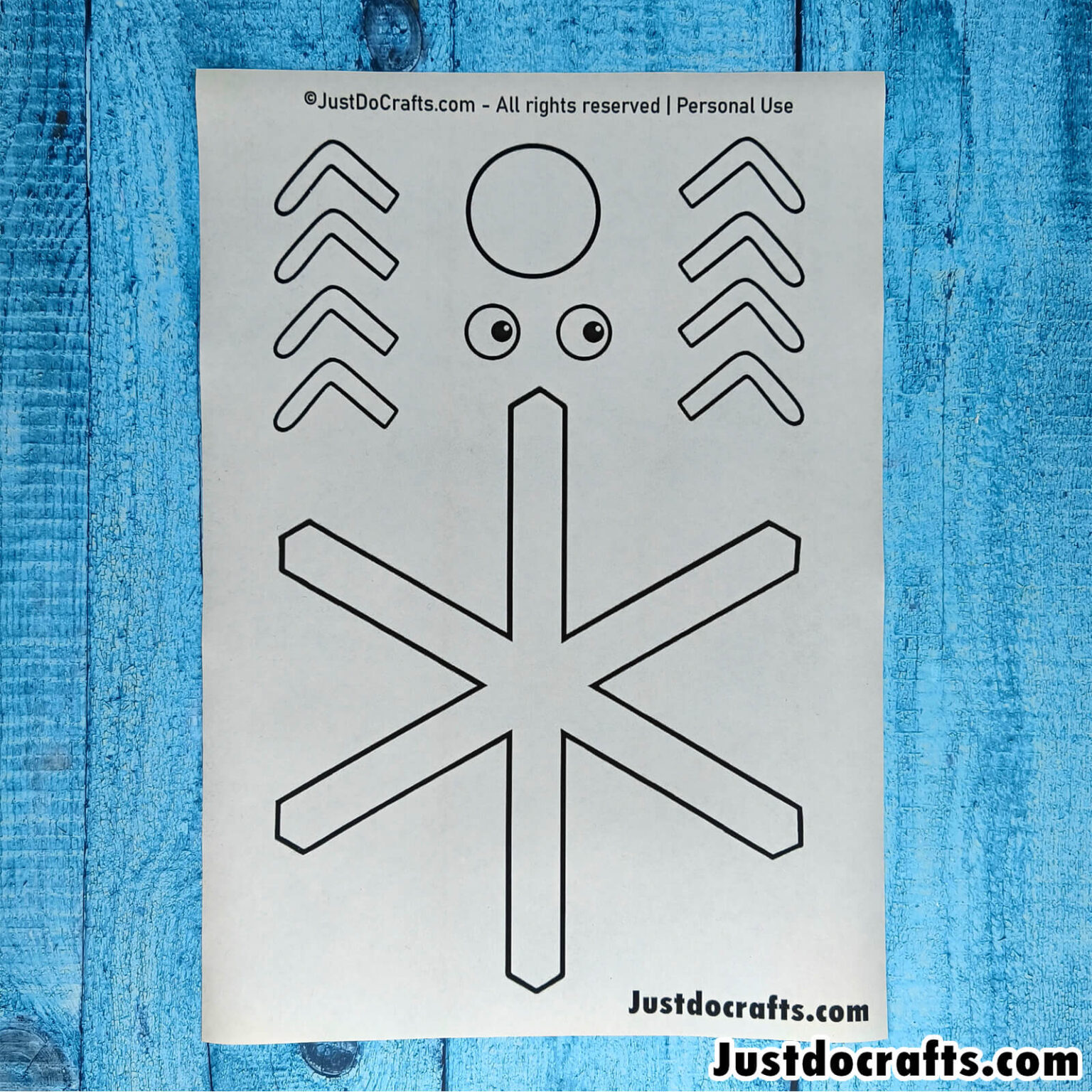 Easy Paper Spider Craft for Halloween (Free PDF printable template ...