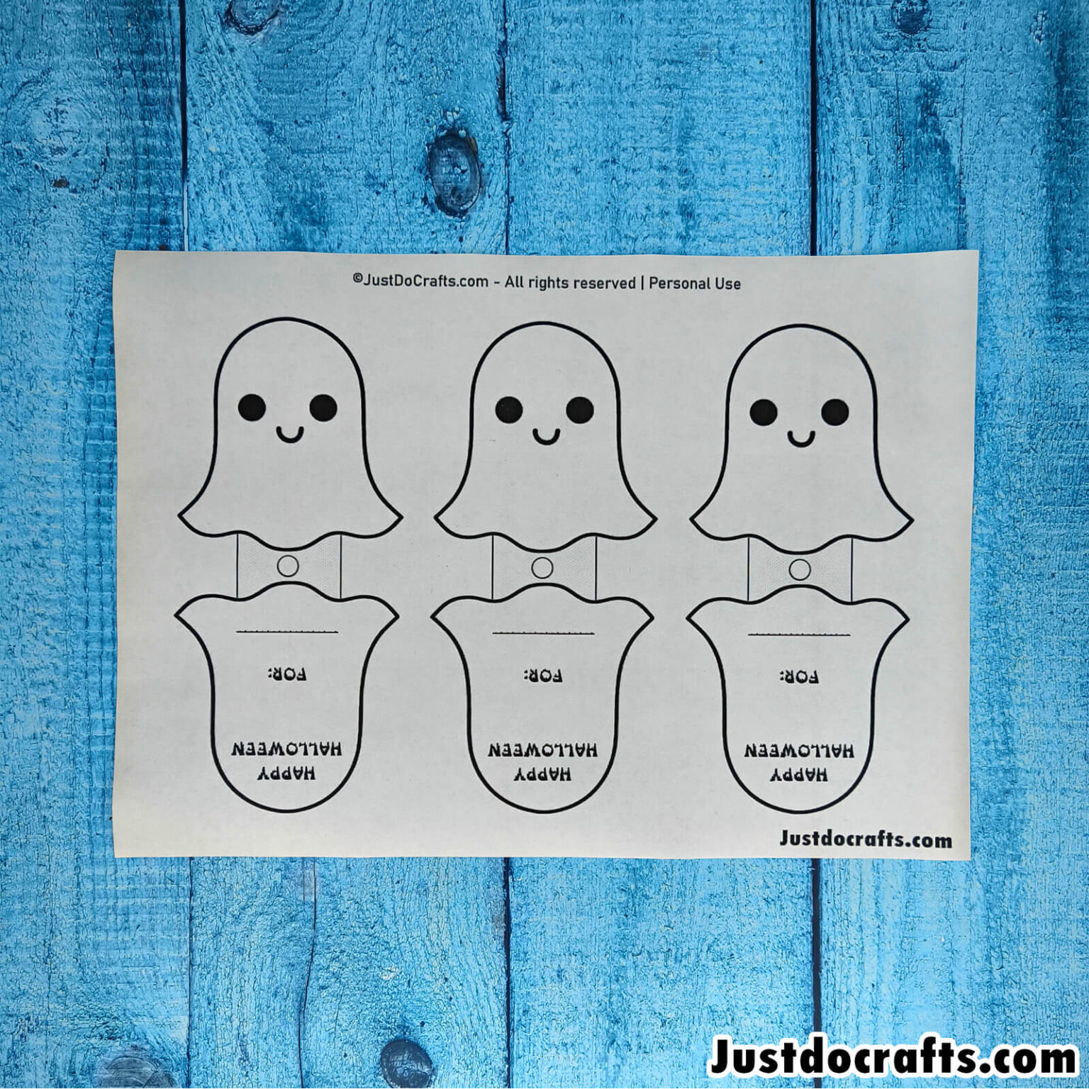 Halloween Ghost Lollipop Wrappers (Free PDF printable template) - Just ...