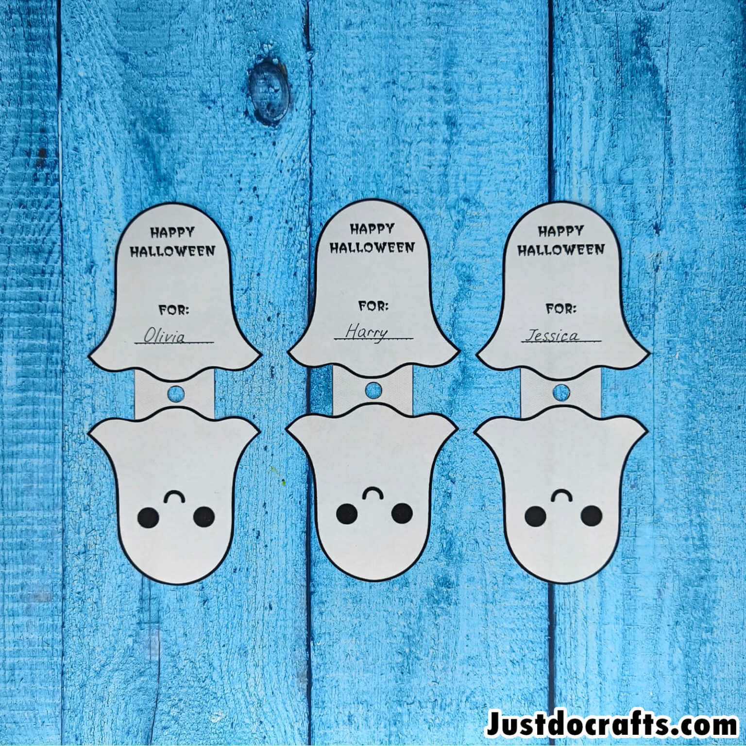 Halloween Ghost Lollipop Wrappers (Free PDF printable template) - Just ...