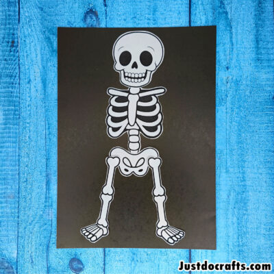 Easy Skeleton Halloween Craft for kids (Free PDF printable template ...