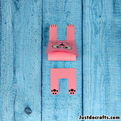 Cute Paper Cat Craft (Free PDF printable template) - Just Do Crafts