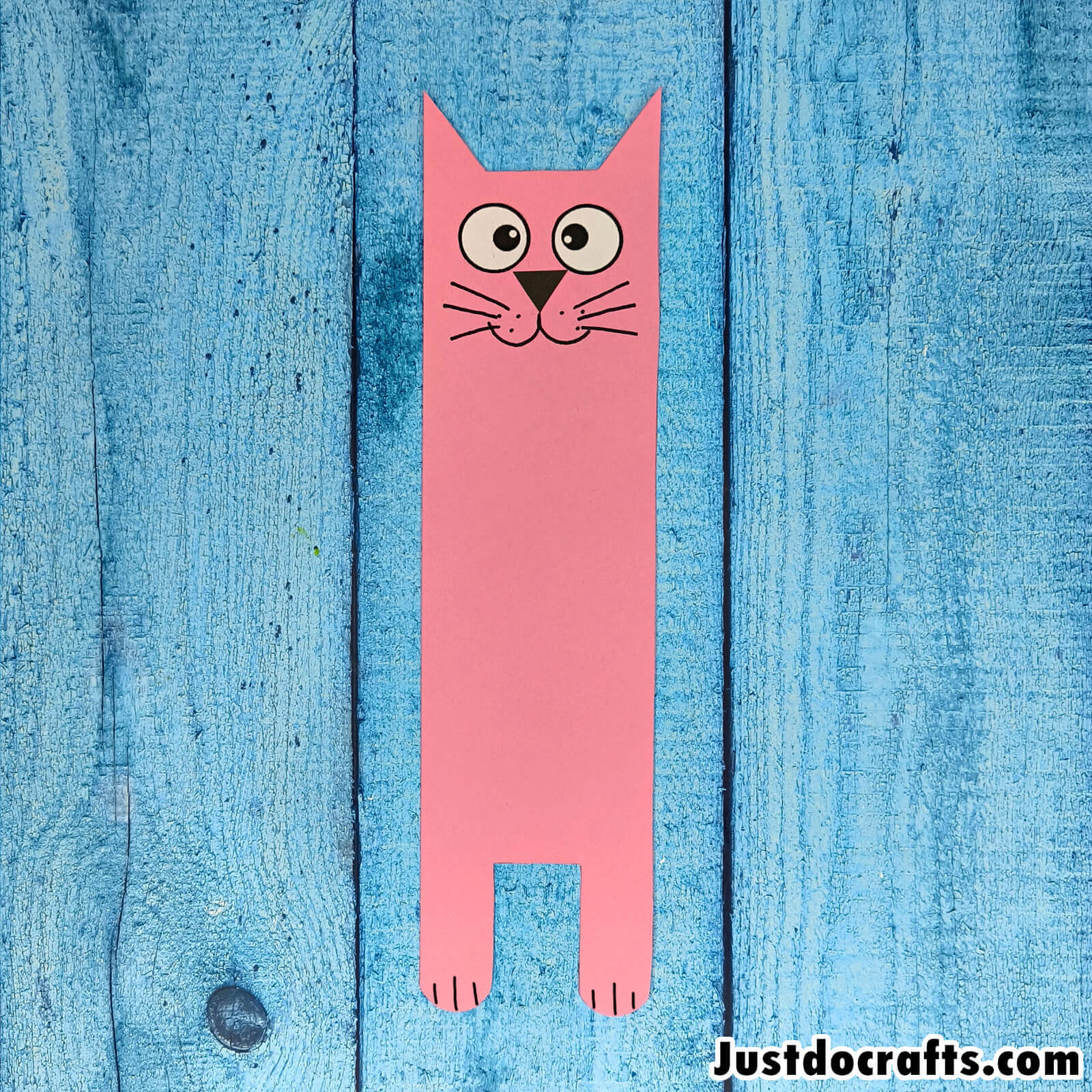 Cute Paper Cat Craft (Free PDF printable template) - Just Do Crafts