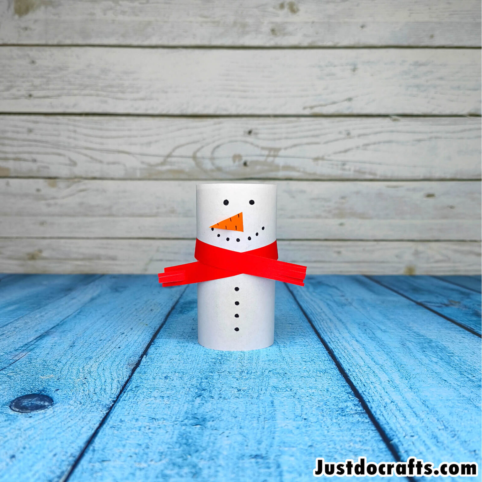 Easy Toilet Paper Roll Snowman Craft - Just Do Crafts