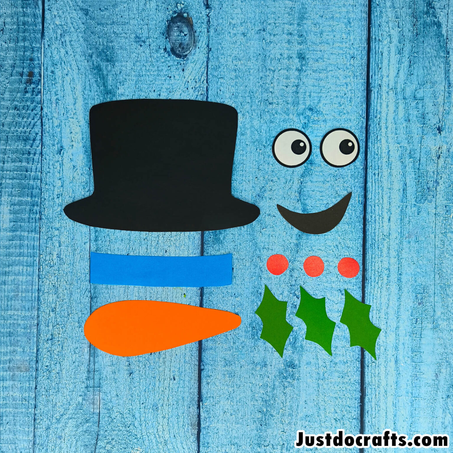 Paper Snowman Craft for kids (Free PDF printable template) - Just Do Crafts