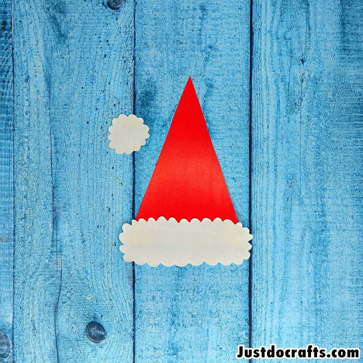 Easy Paper Santa Craft (Free PDF printable template) - Just Do Crafts