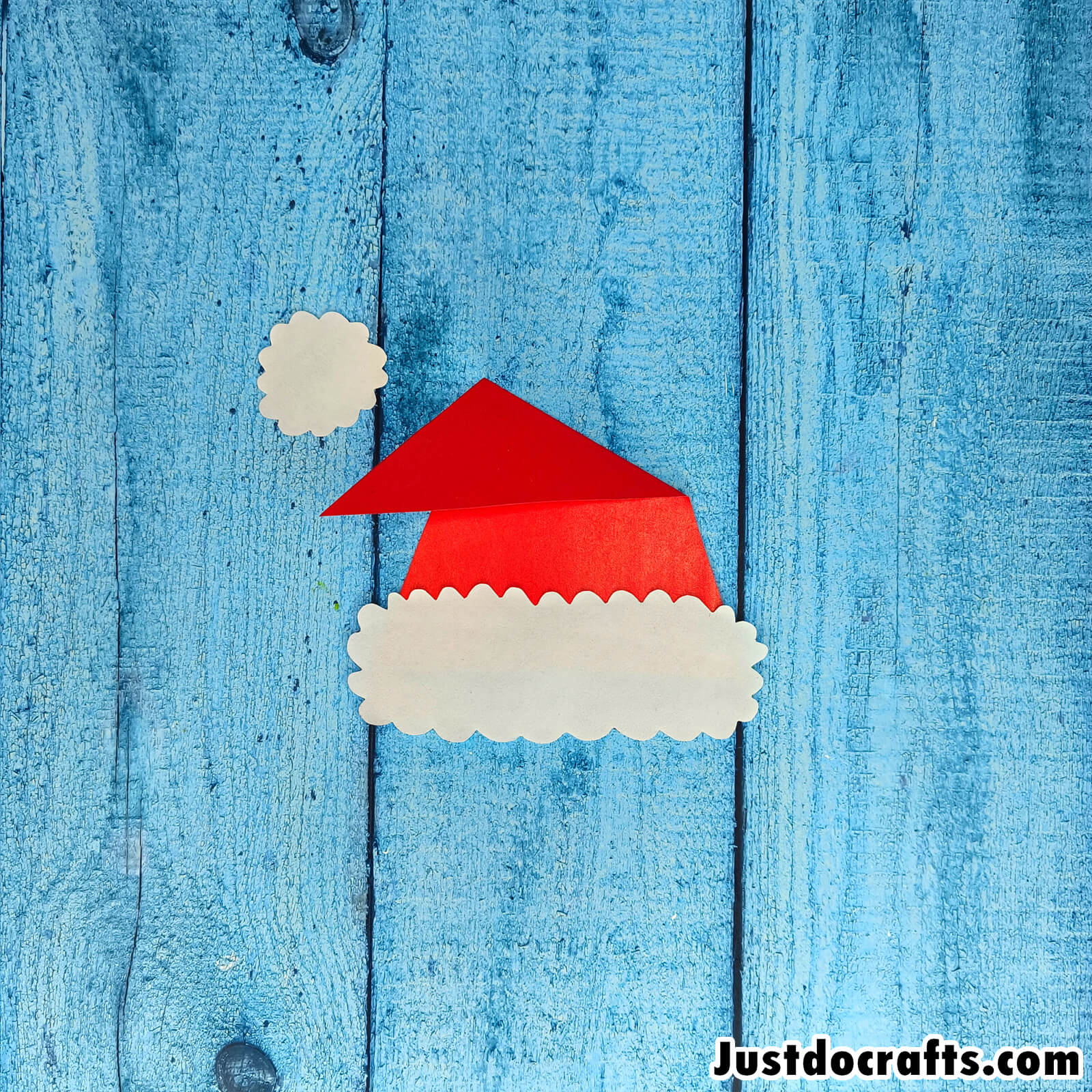 Easy Paper Santa Craft (Free PDF printable template) - Just Do Crafts
