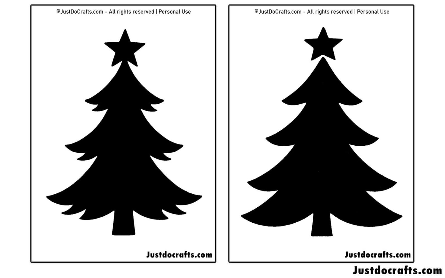 Christmas Tree Stencil (Free PDF printable) - Just Do Crafts
