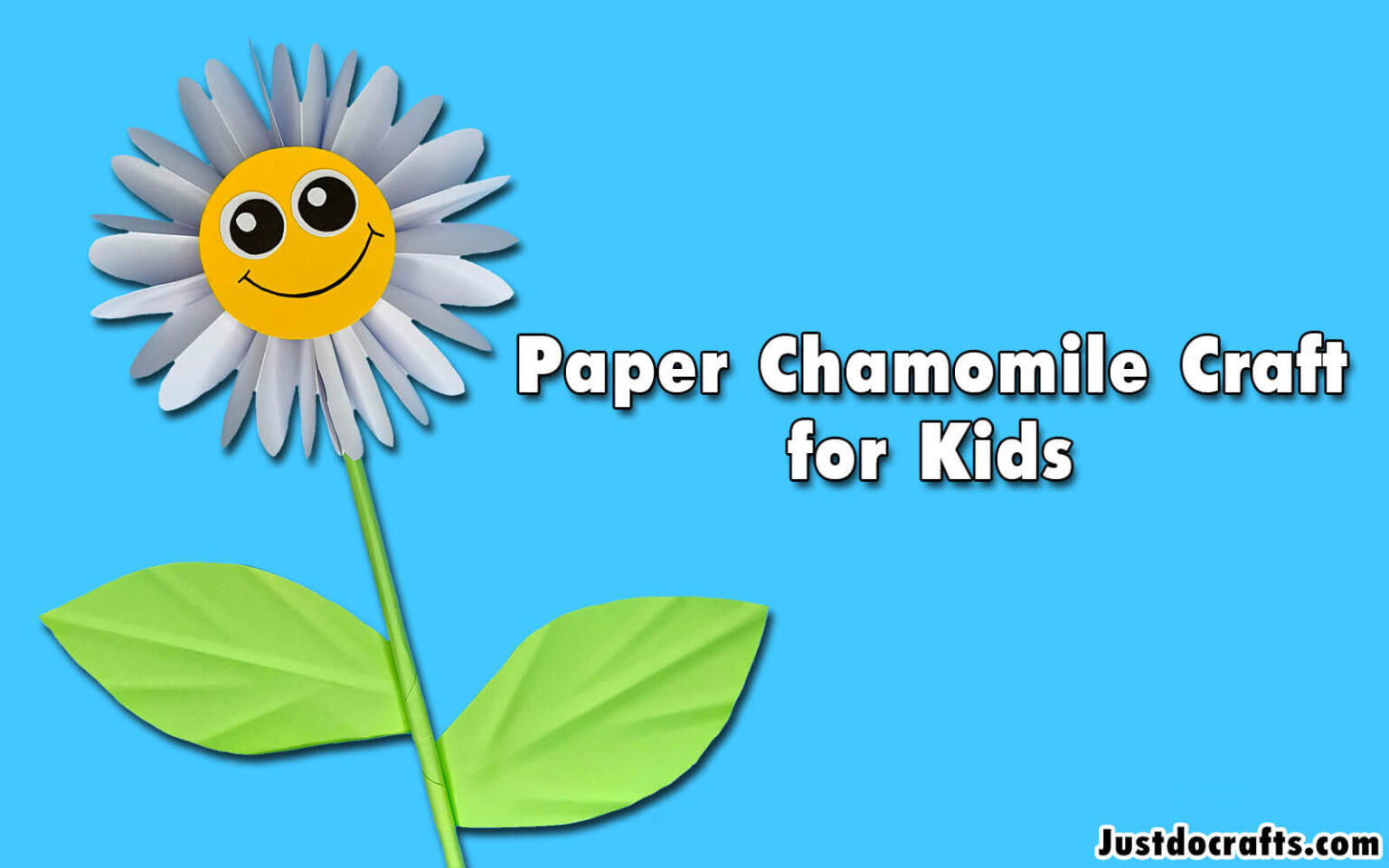Paper Chamomile Craft for Kids - Just Do Crafts
