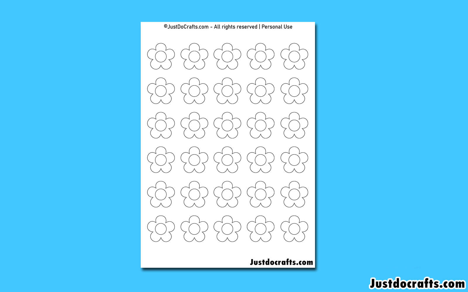 Easy Paper Flower Bouquet for kids (Free PDF printable template) - Just ...