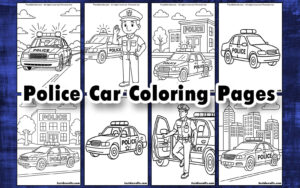 Police Car Coloring Pages (Free PDF Printable) - Just Do Crafts