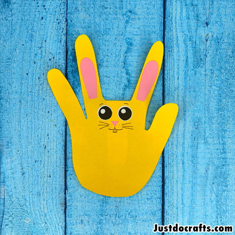 Paper Handprint Bunny Craft for Kids - Just Do Crafts