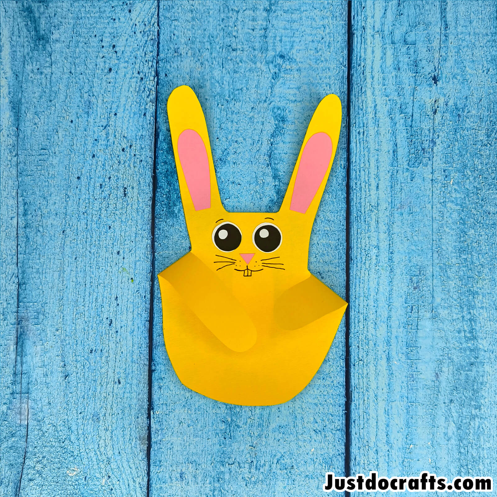 Paper Handprint Bunny Craft for Kids - Just Do Crafts