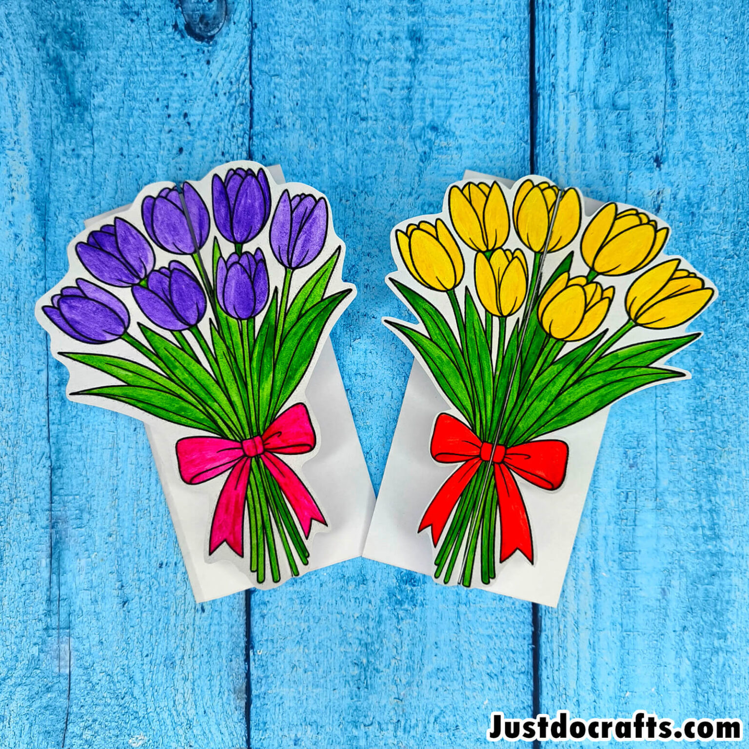 Easy Tulip Card Craft for Mother’s Day (Free PDF Printable Template ...