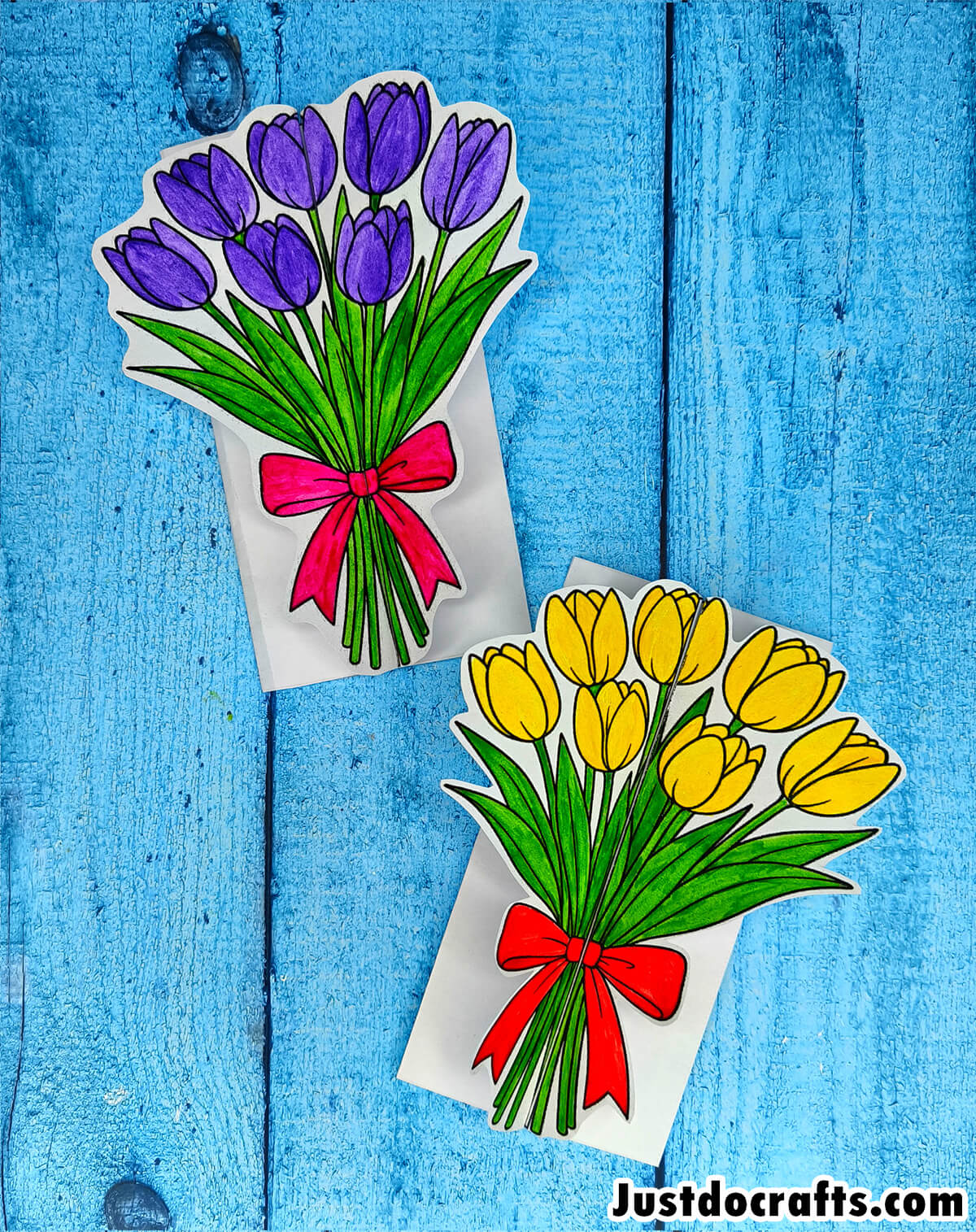 Easy Tulip Card Craft for Mother’s Day (Free PDF Printable Template ...