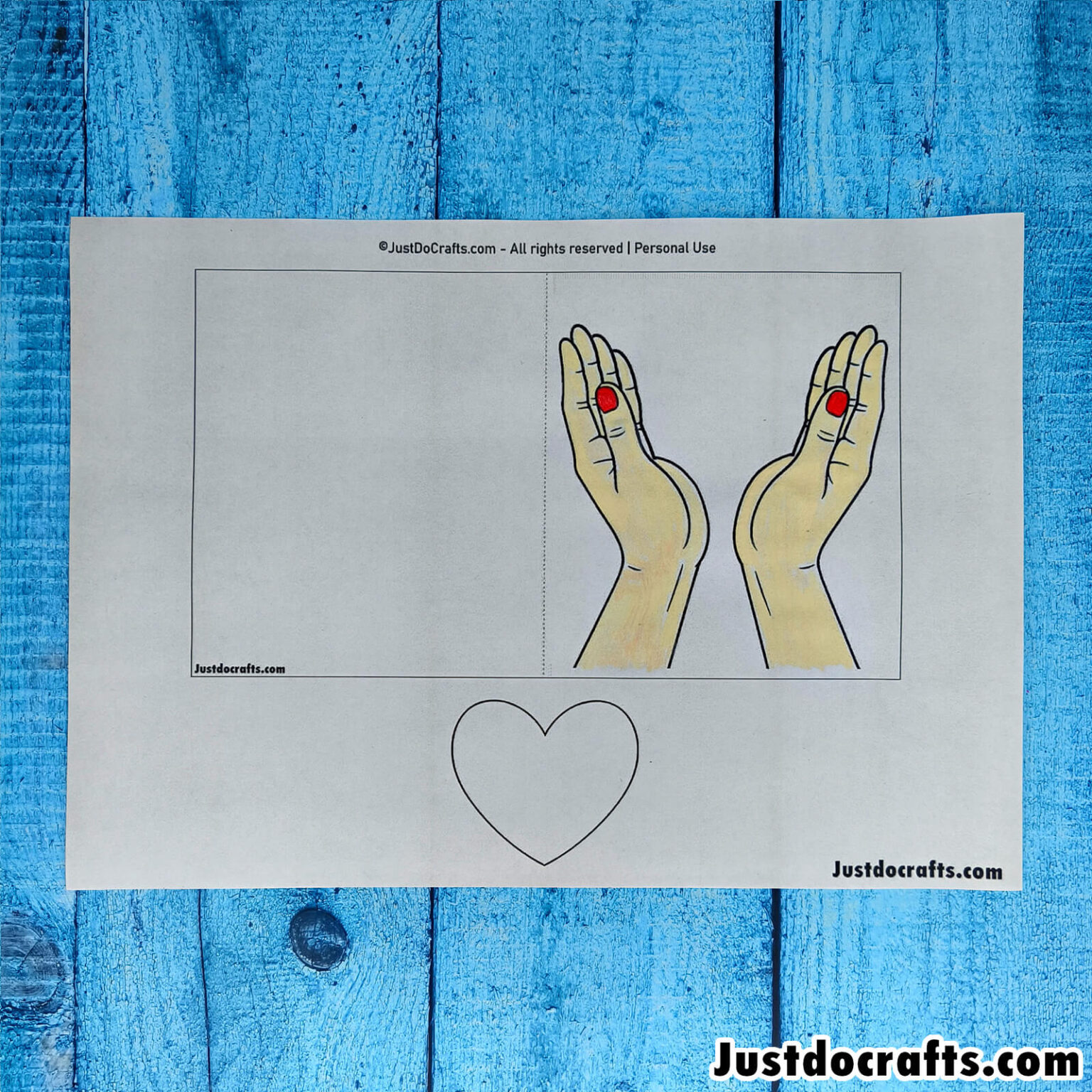 3D Heart Valentine’s Day Card for kids (Free PDF printable template ...