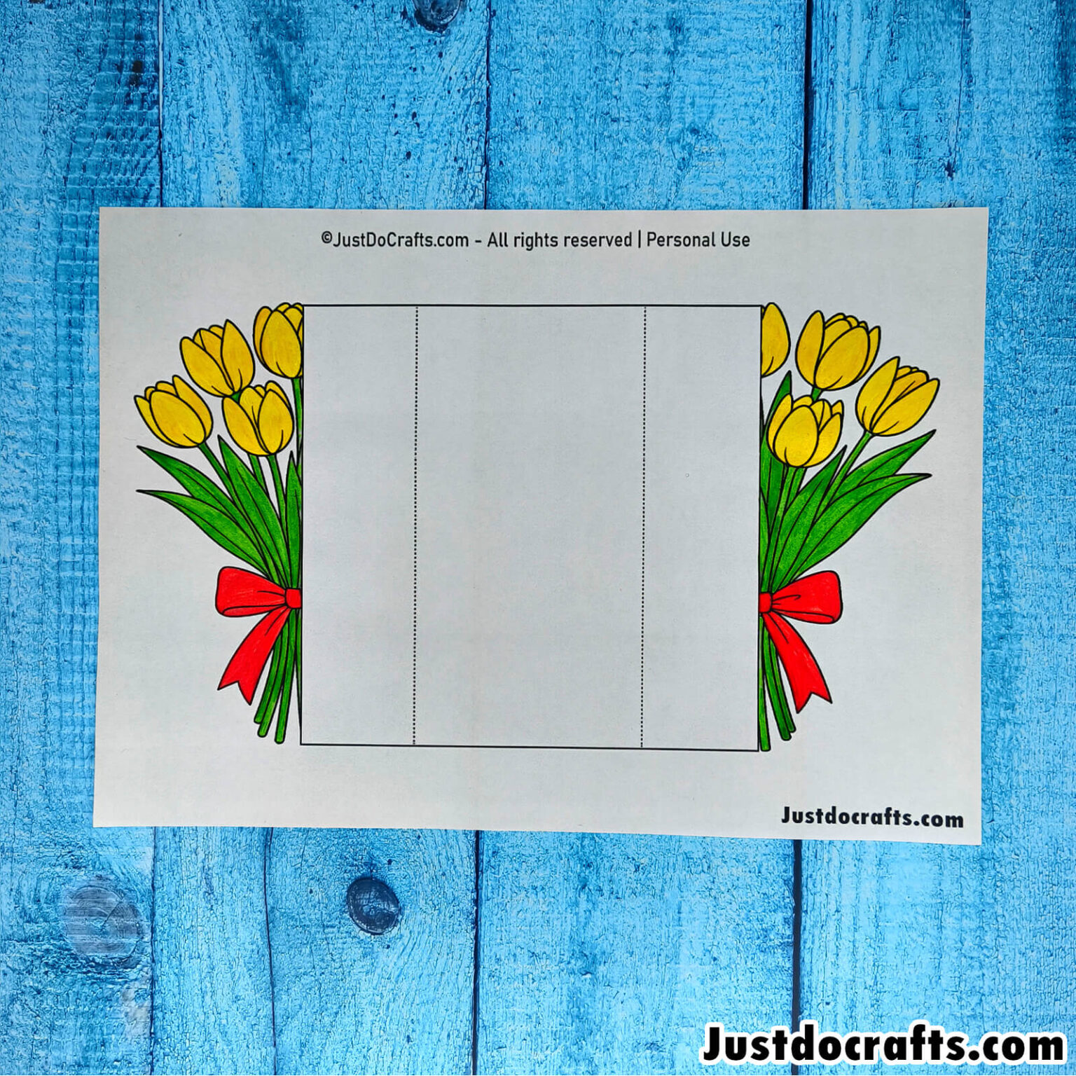 Easy Tulip Card Craft for Mother’s Day (Free PDF Printable Template ...
