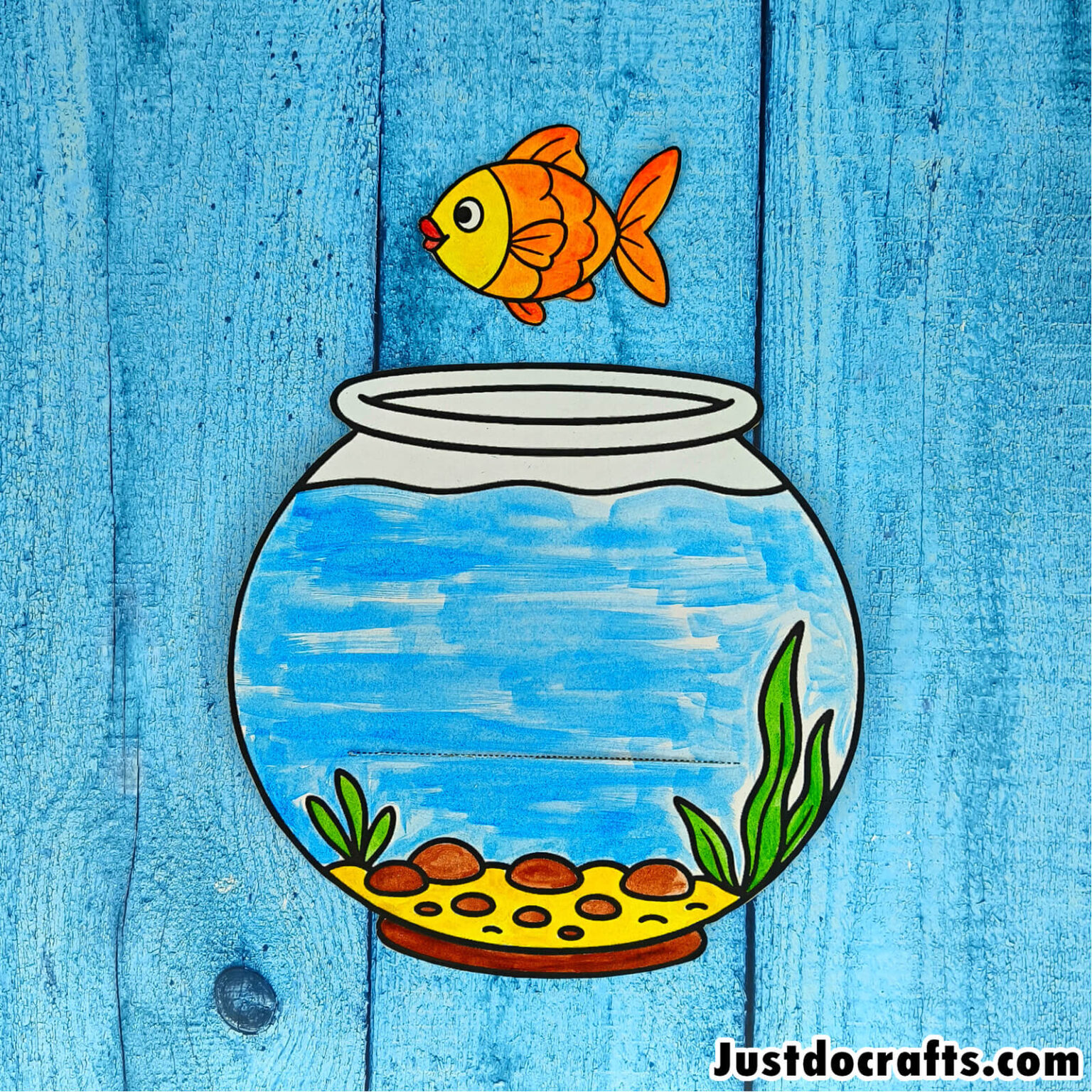 Paper Fish in Aquarium Craft for Kids (Free PDF Printable Template ...