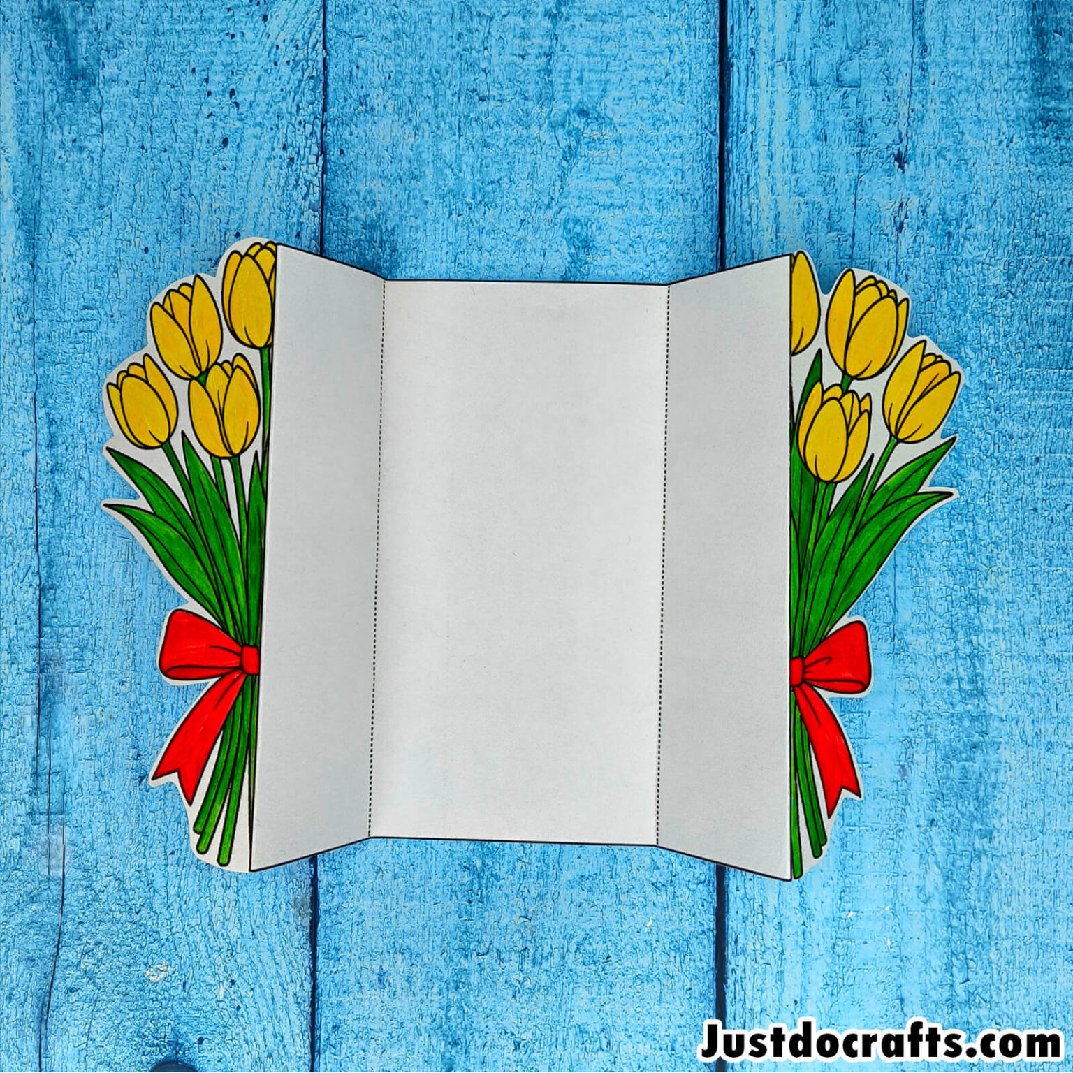 Easy Tulip Card Craft for Mother’s Day (Free PDF Printable Template ...