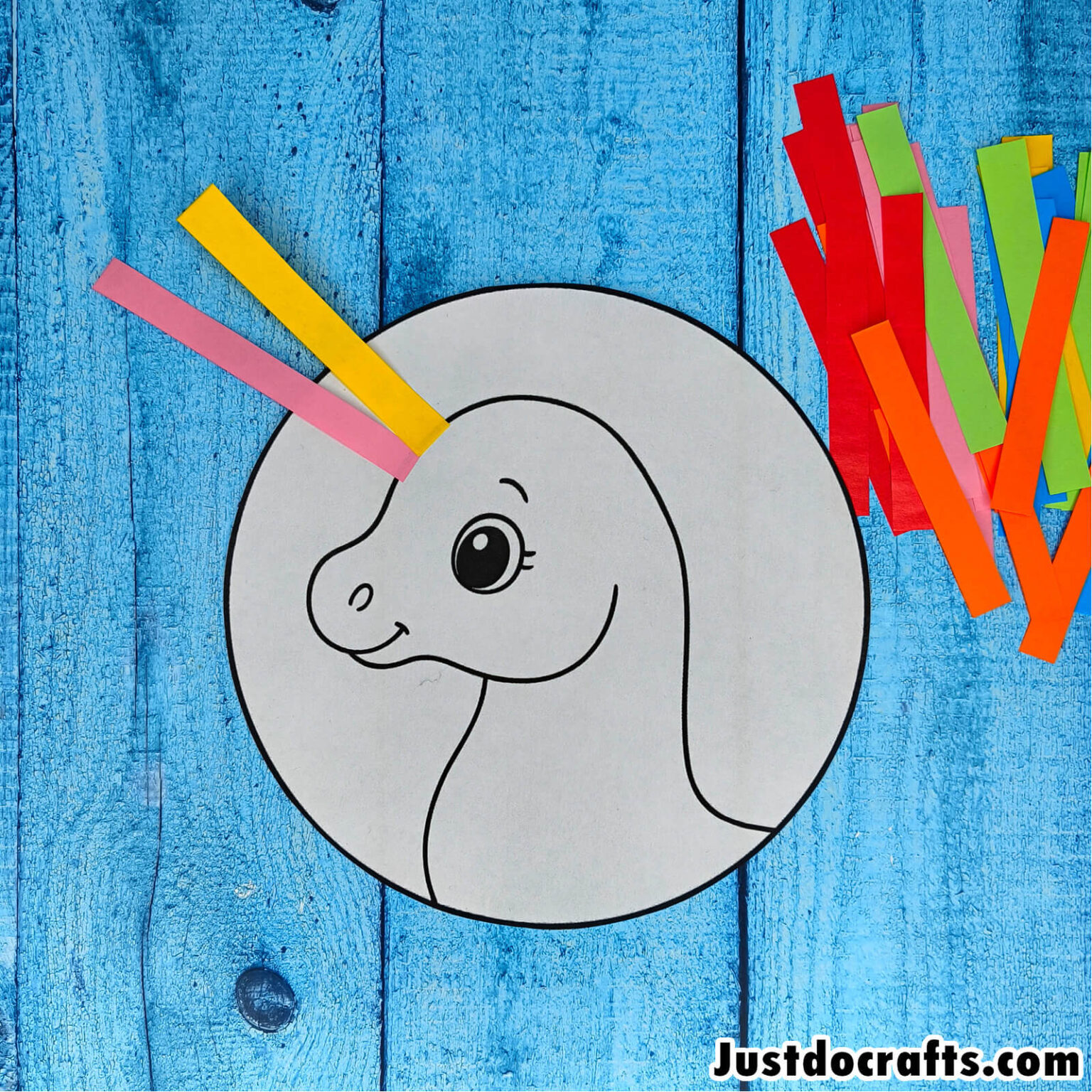 Unicorn Paper Craft for Kids (Free PDF Printable Template) - Just Do Crafts