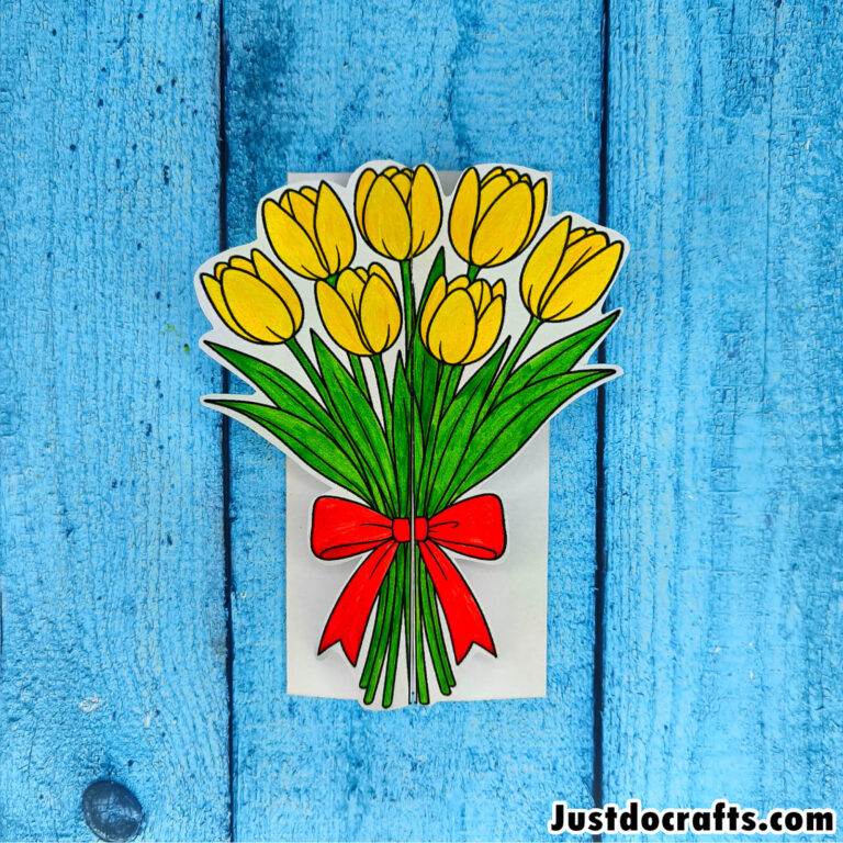 Easy Tulip Card Craft for Mother’s Day (Free PDF Printable Template ...