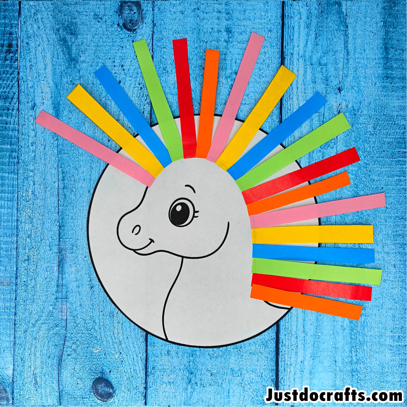 Unicorn Paper Craft for Kids (Free PDF Printable Template) - Just Do Crafts