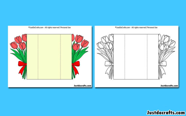 Easy Tulip Card Craft for Mother’s Day (Free PDF Printable Template ...
