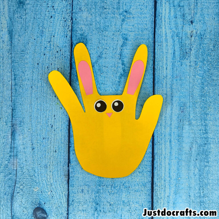 Paper Handprint Bunny Craft for Kids - Just Do Crafts