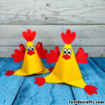 Easy Paper Chicken Craft for Kids (Free PDF Printable Template) - Just ...