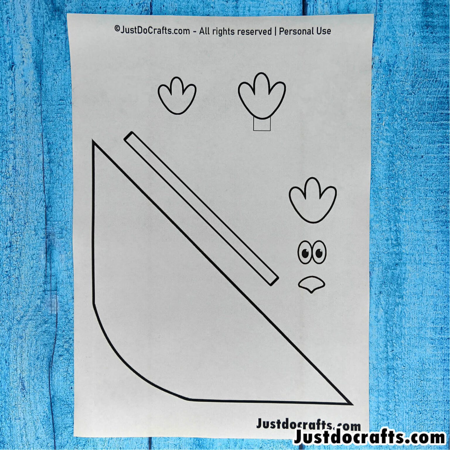 Easy Paper Chicken Craft for Kids (Free PDF Printable Template) - Just ...