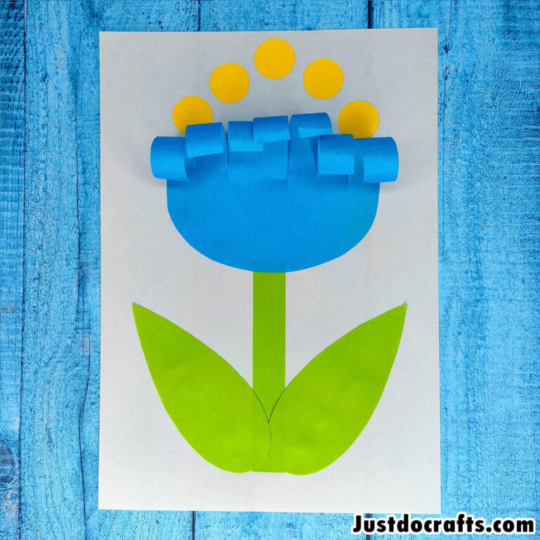 Easy Spring Paper Flower Craft for Kids (Free PDF Printable Template ...