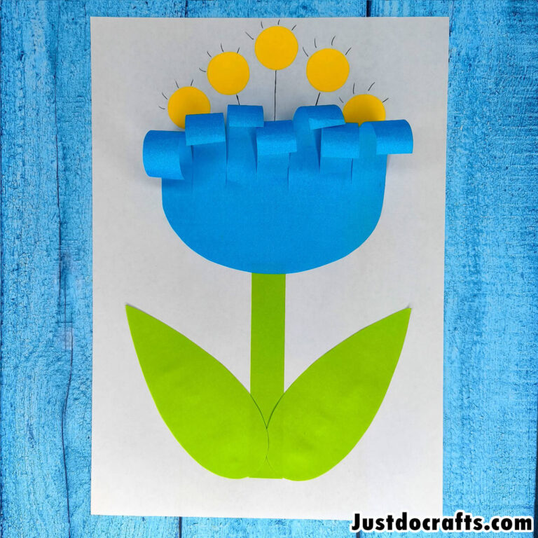 Easy Spring Paper Flower Craft for Kids (Free PDF Printable Template ...